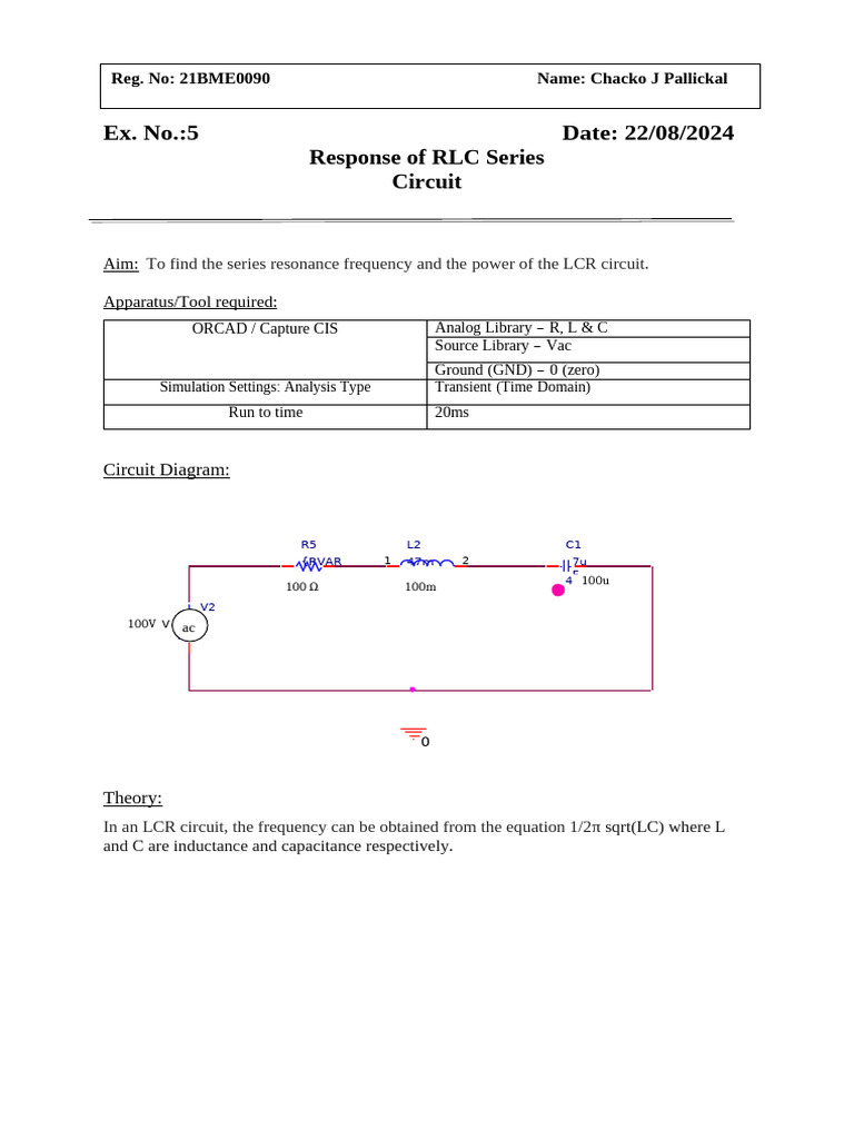 PSPice Experiment | PDF