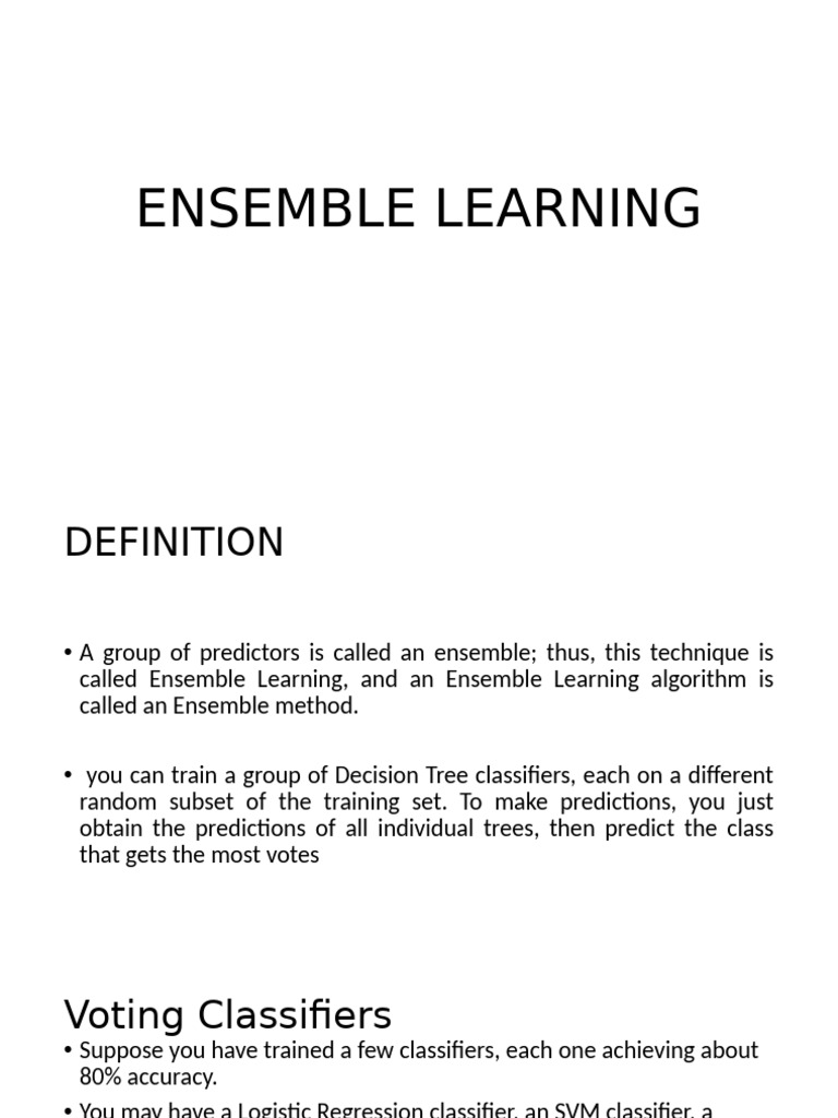 Ensemble Learning | PDF