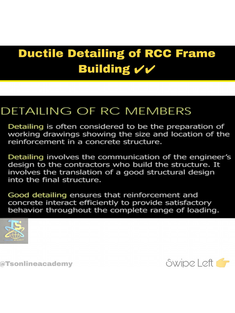 Ductile Detailing of RCC Frame Building | PDF