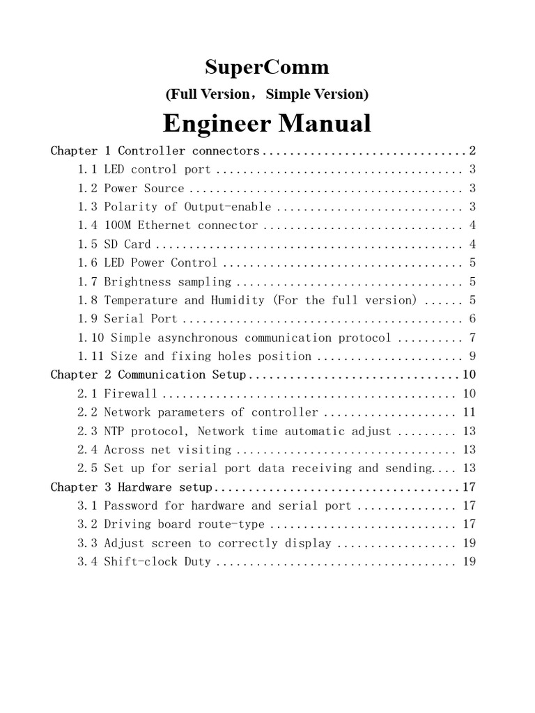 SuperComm Engineer Manual | PDF