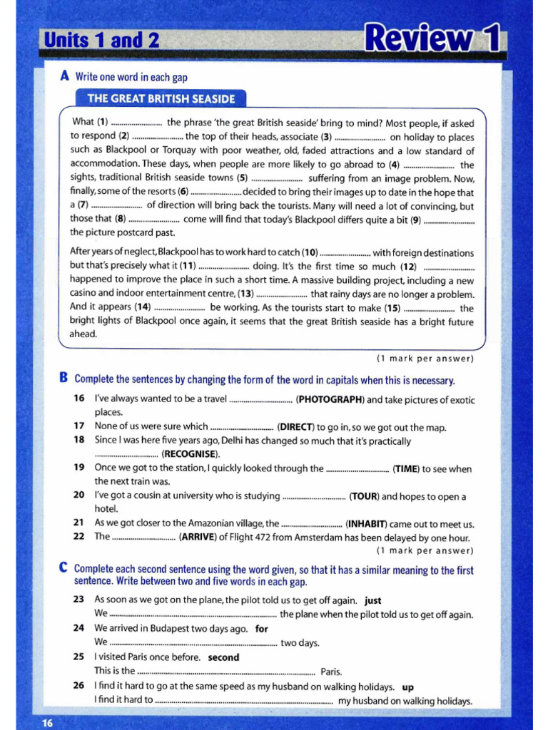 Test 1 Destination | PDF