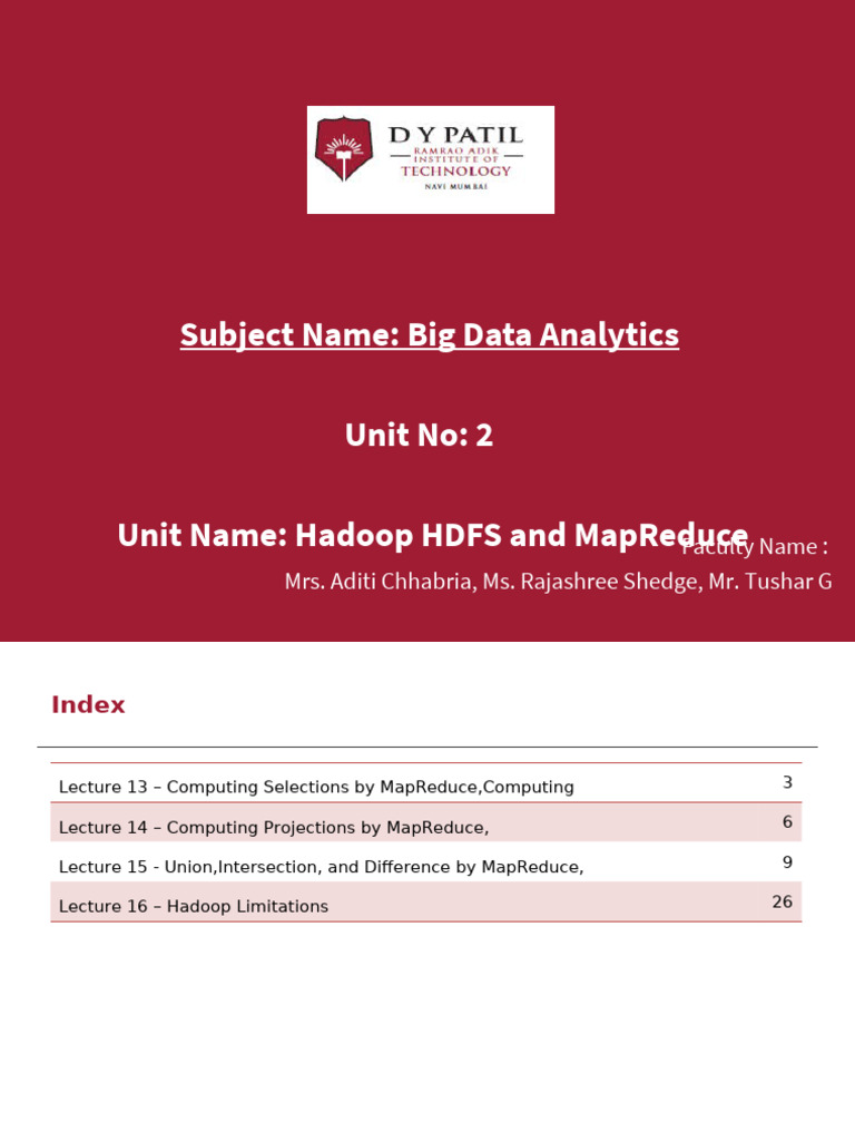 Be Comp Bda Week 4 l13-l16 | PDF