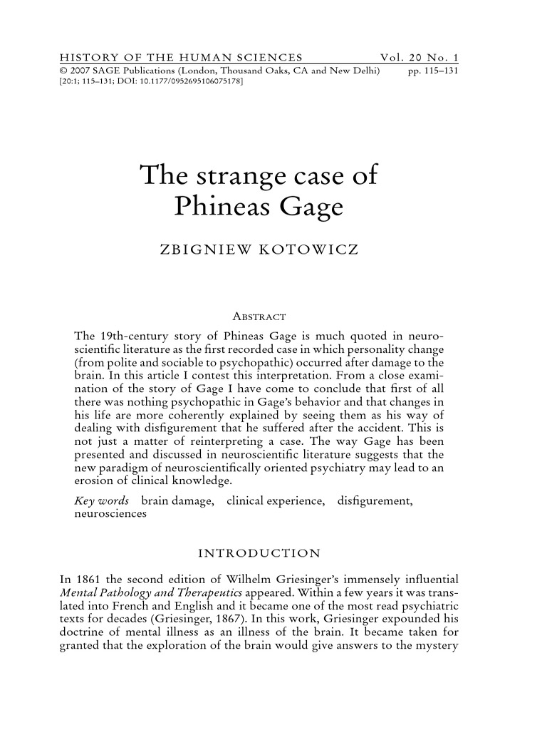 Phineas Gage 1 | PDF