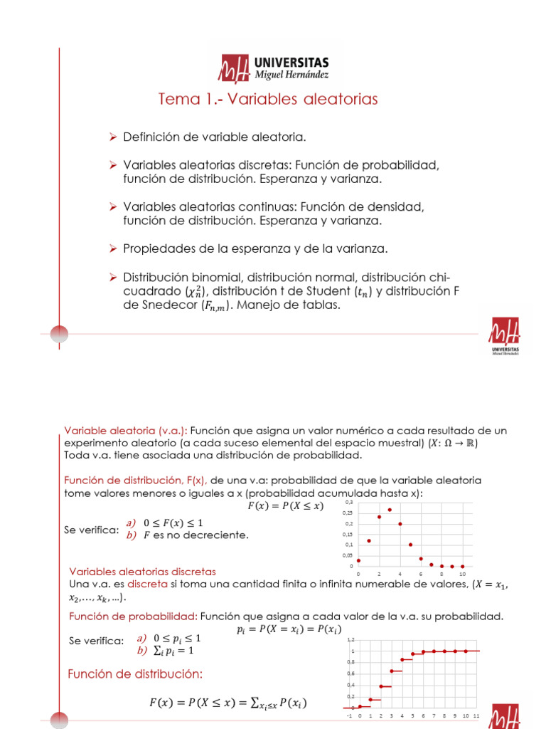 Tema 1. Variables Aleatorias | PDF