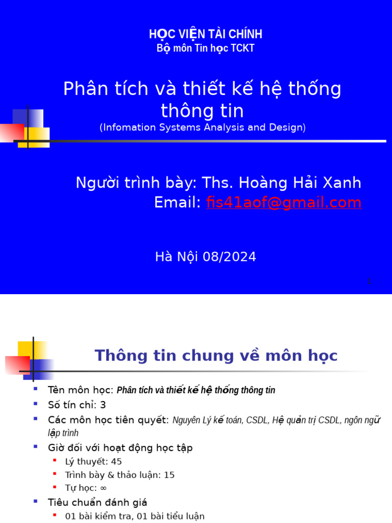Bài-giảng-PTTK-HTTT OPP 2024 pptx | PDF