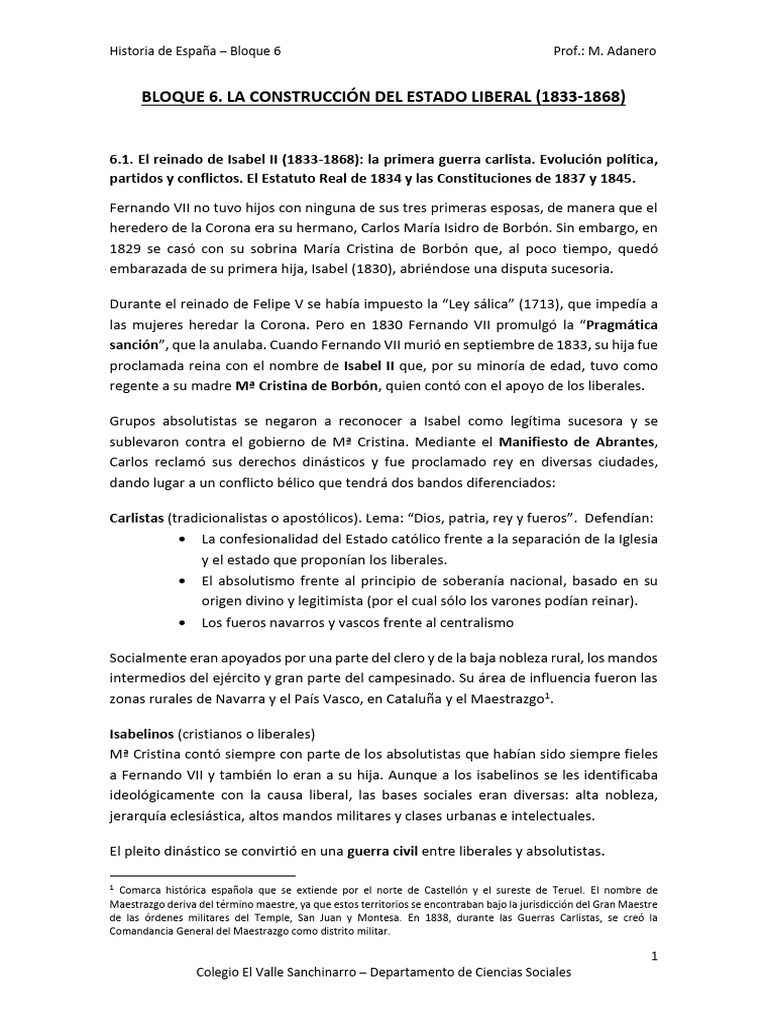 Bloque 006 - El Estado Liberal | PDF