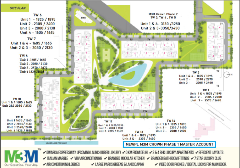 M3M Crown - Site Plan | PDF