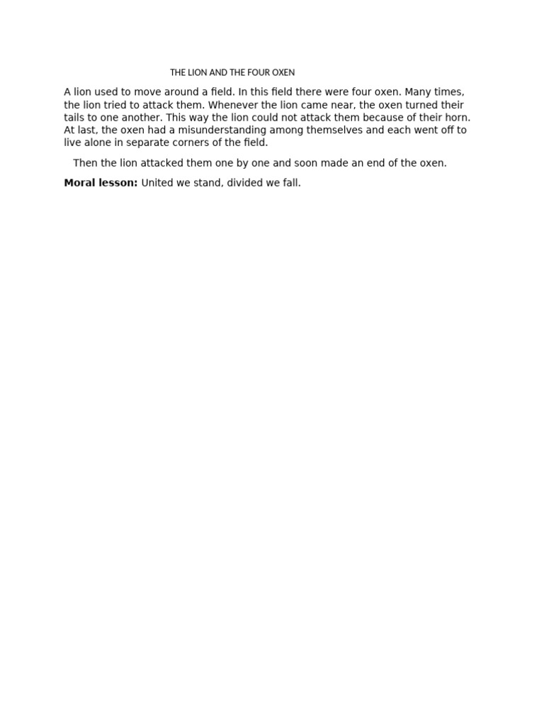 The Lion and the Four Oxen_030756 | PDF