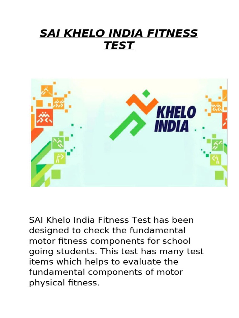 Sai Khelo India Fitness Test | PDF | Body Mass Index | Career & Growth