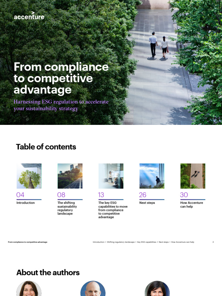 2024 Accenture - From Compliance To Competitive Advantage PDF | PDF | Performance Indicator ...