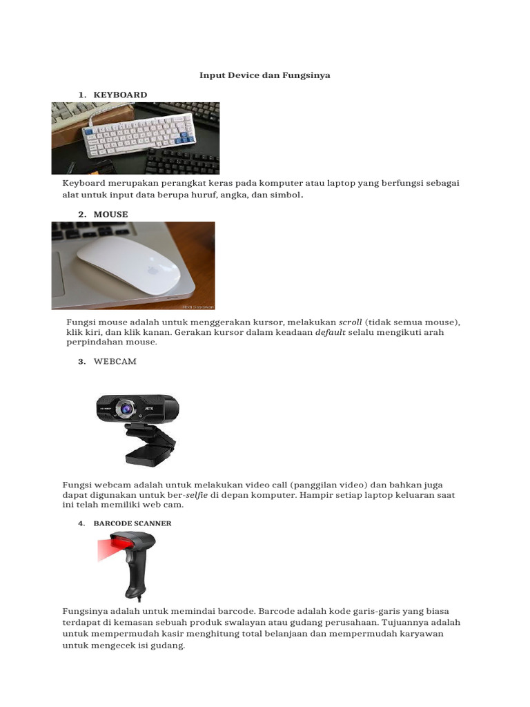 Input Device dan Fungsinya | PDF Input Device dan Fungsinya | PDF