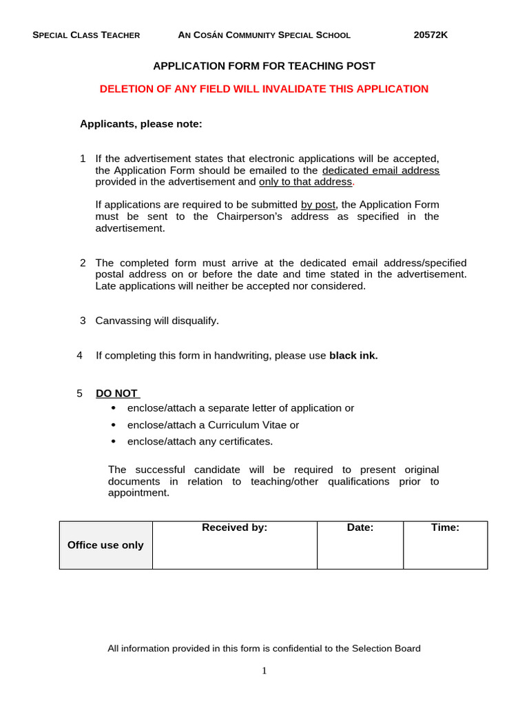 Application Form 7 | PDF