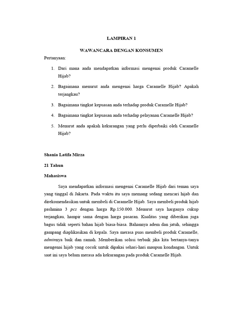 Contoh Lampiran | PDF
