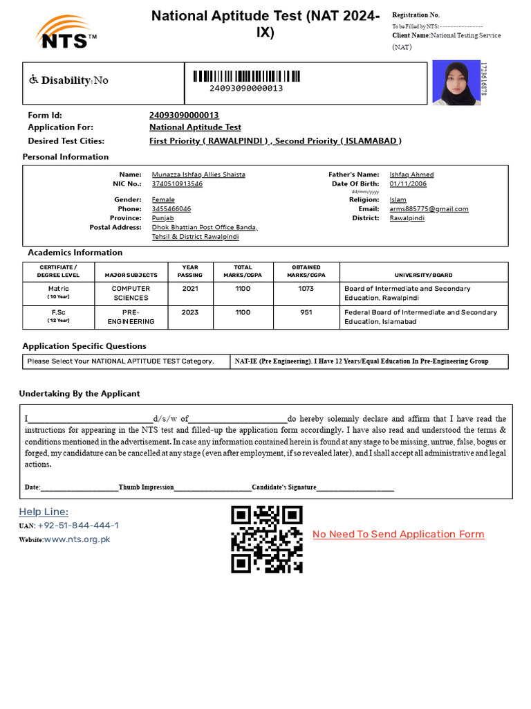 NTS - Candidate (Portal) | PDF