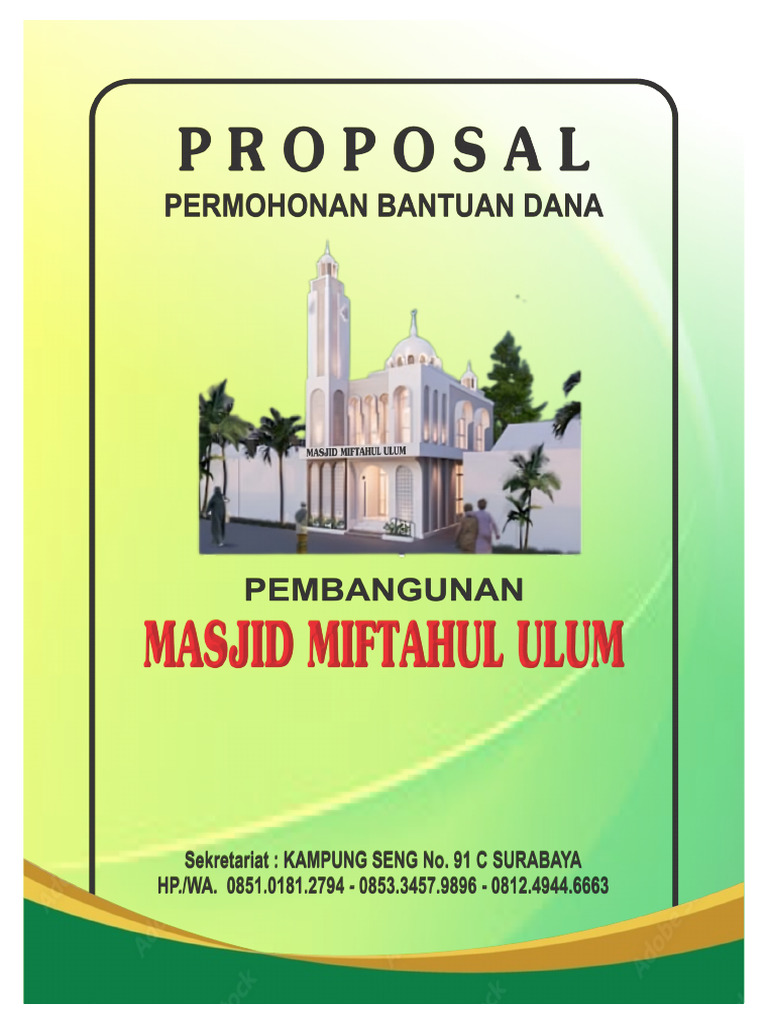 Proporal Masjid Miftahul Ulum | PDF
