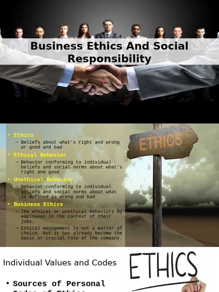 Business Ethics and Social Responsibility | PDF