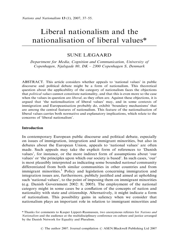 50nations and Nationalism (Wiley) Volume 13 Issue 1 2007 UNE LÆGAARD ...
