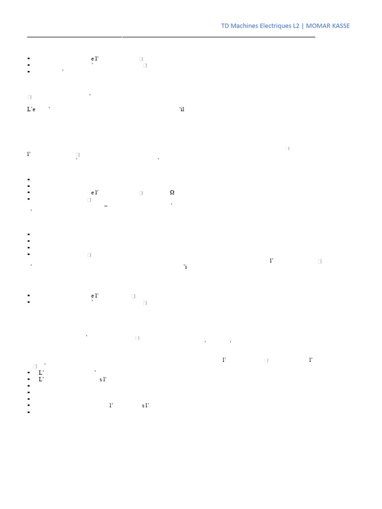 TD Mchines Electriques L2 | PDF