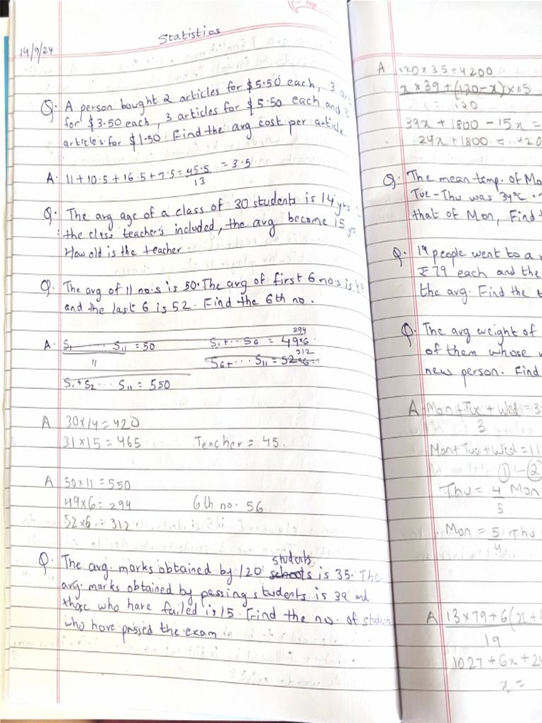 Statistics 1 | PDF