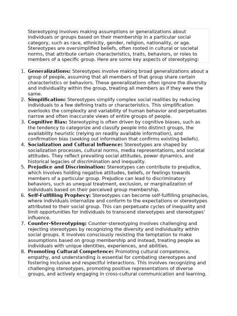 Stereotyping | PDF