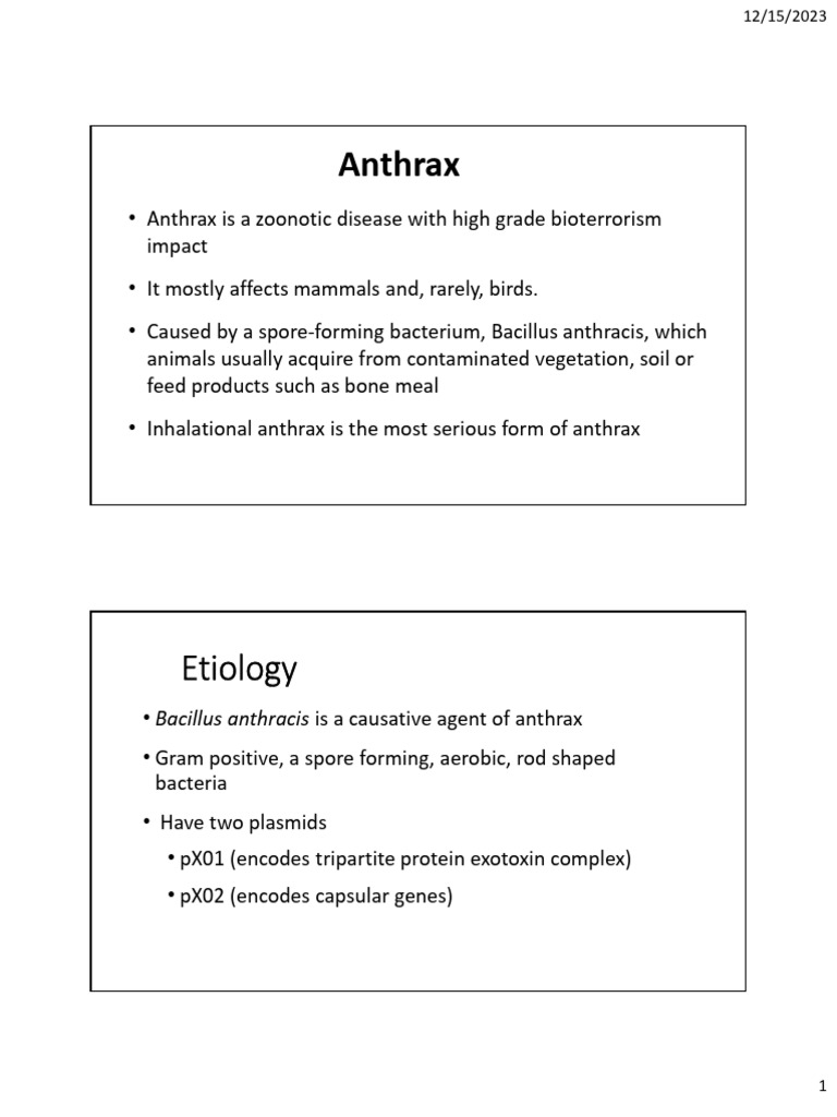 Anthrax | PDF
