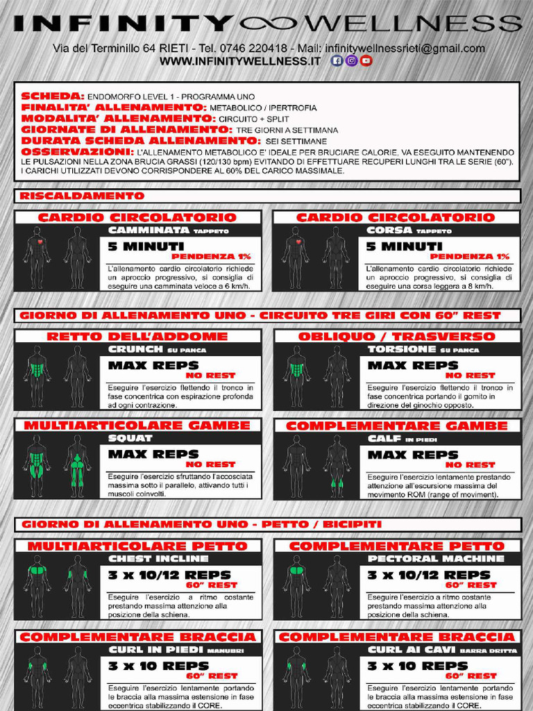Endomorfo Tonificazione L1 - P1 | PDF