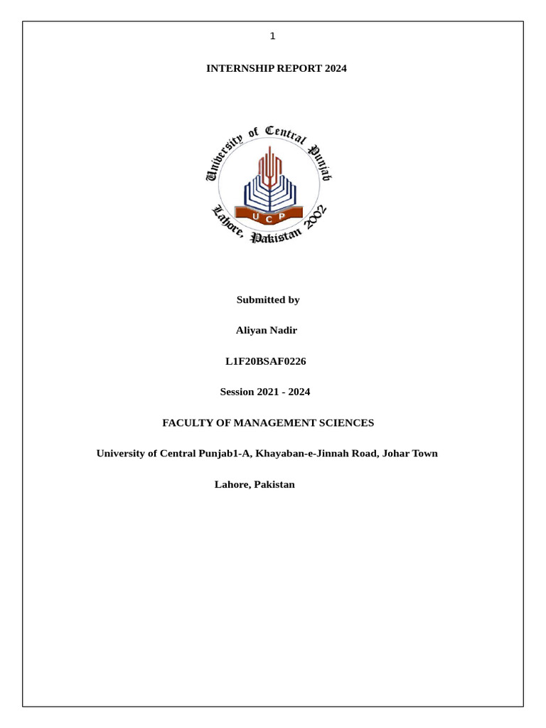 Final Internship Report | PDF