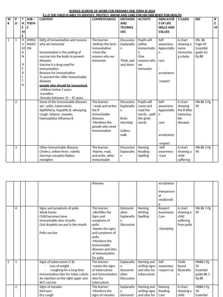 P.1 LIT 1B Scheme of Work Term 3 | PDF