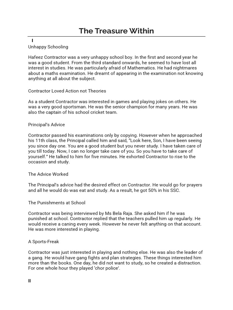 The Treasure Within | PDF