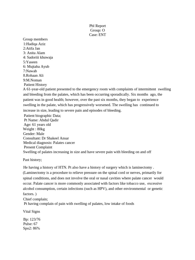 PBL Case Group O | PDF