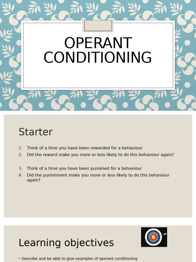 6.4 - Operant Conditioning Schedules of Reinforcement Behaviour ...