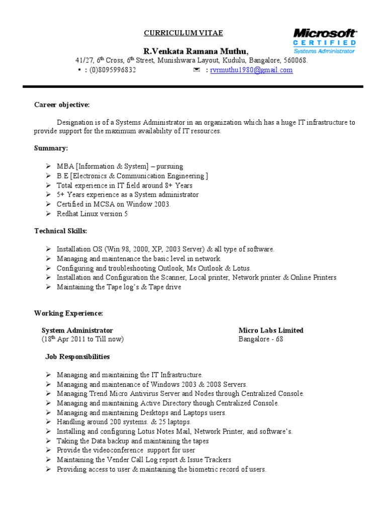 Venkat Resume | PDF | Antivirus Software | Server (Computing)