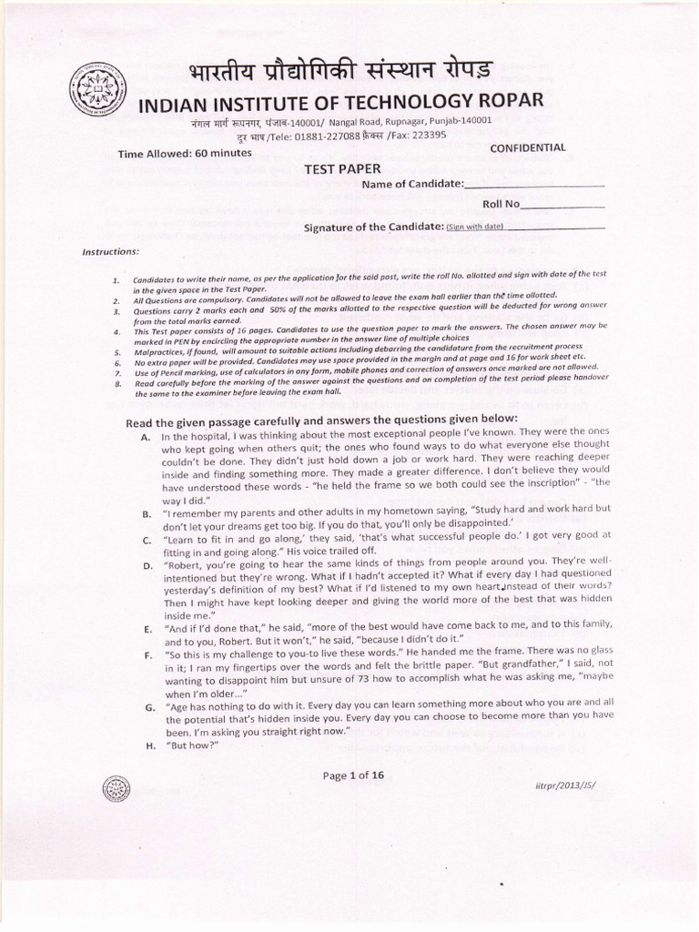 Junior Superintendent 1 | PDF