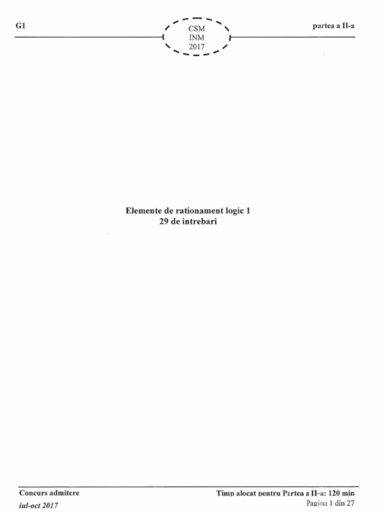 Subiecte G1 PII | PDF