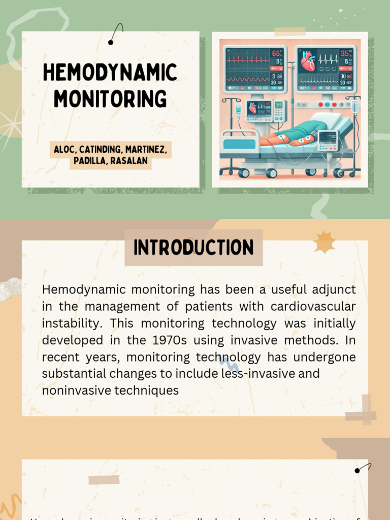 Hemodynamic Monitoring | PDF
