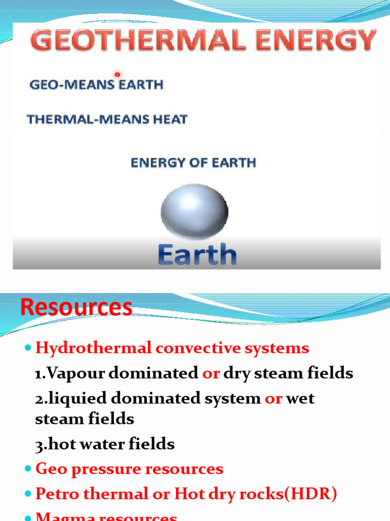 Geo Thermal Energy (Unit-III) | PDF