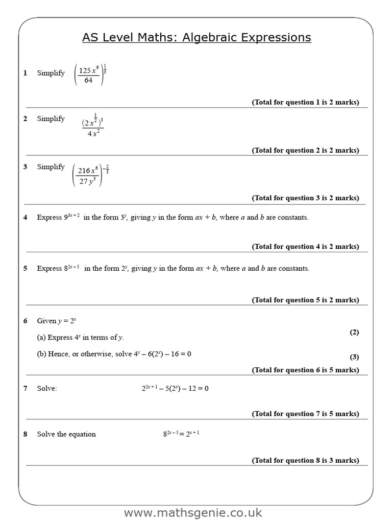 algebraic-expressions | PDF