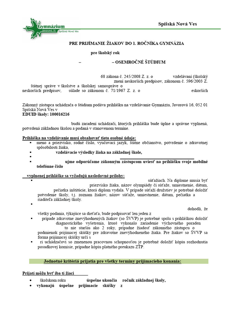 GYM JAV SNV Kriteria-PS-pre-8G 2025 26 | PDF