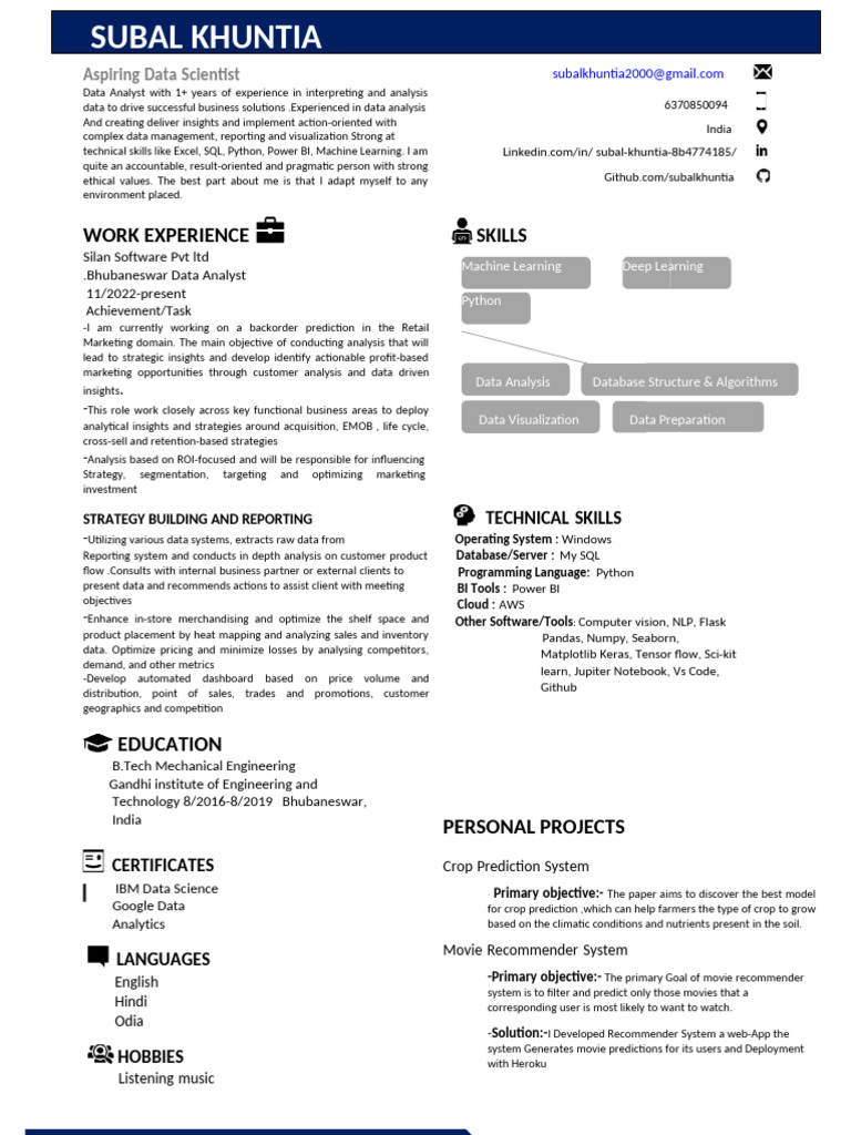 CV Munna 1 PRMMS | PDF