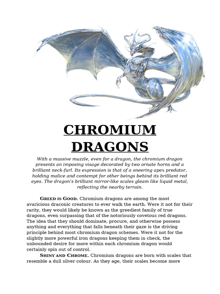 Chromium Dragons | PDF