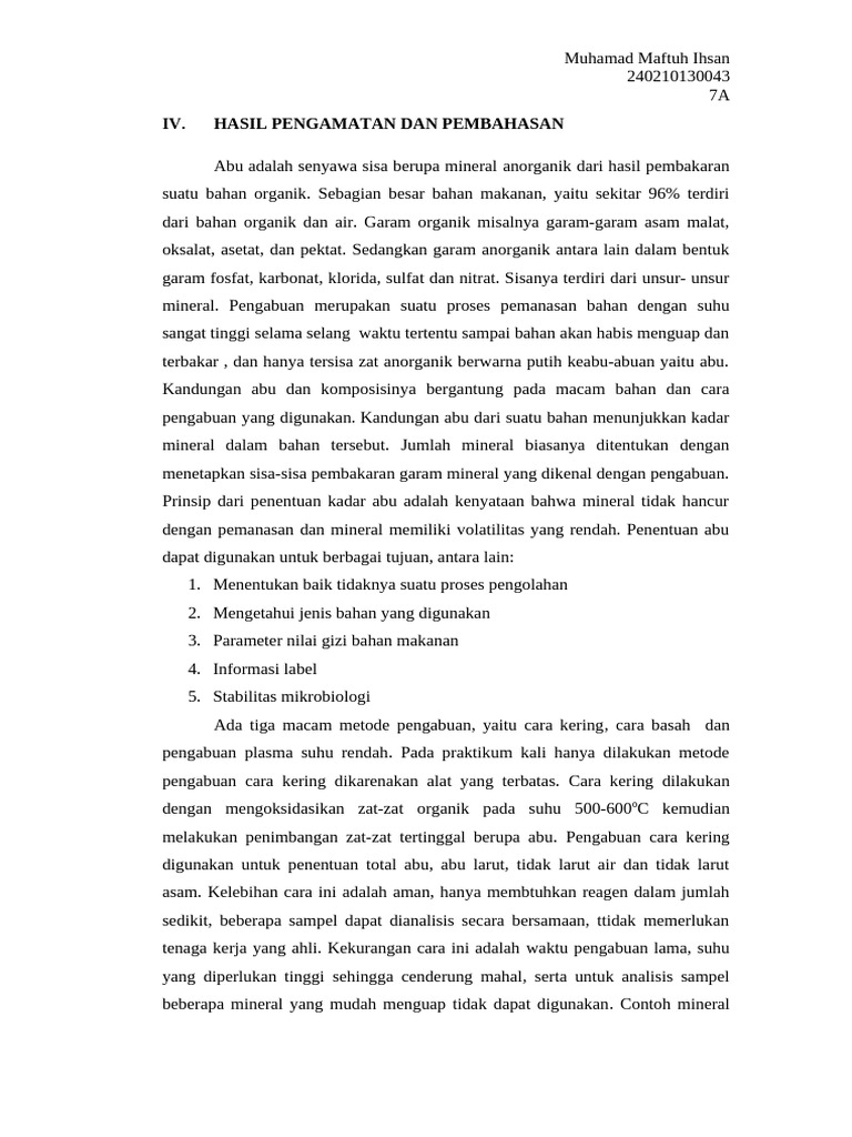 Lap 2 Anpang Kadar Abu | PDF