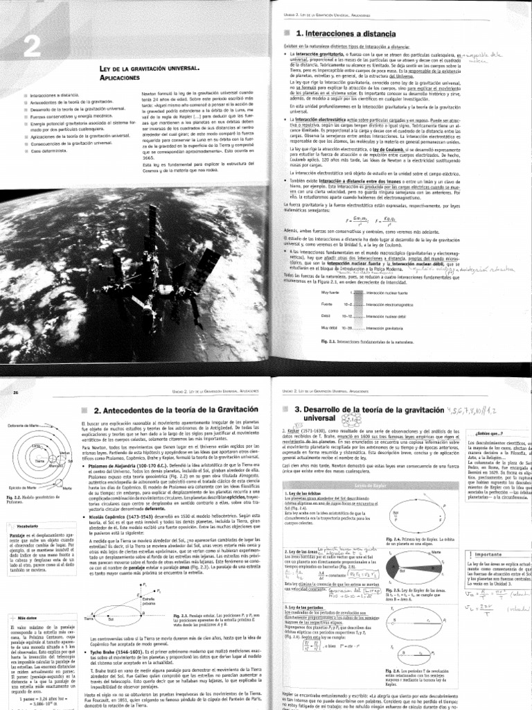 Tema 2 Gravitacic3b3n Universal Subrayado | PDF