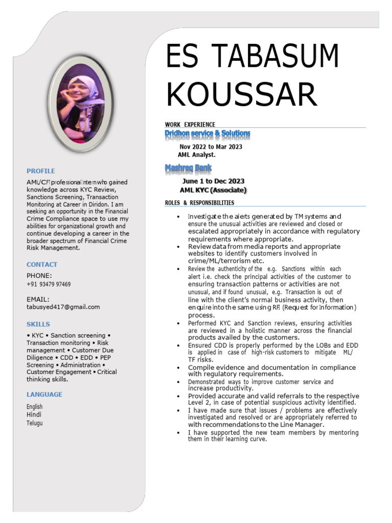 Tabu's Resume | PDF