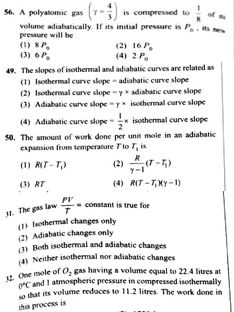 Neet Thermodynamics Pyq | PDF Neet Thermodynamics Pyq | PDF