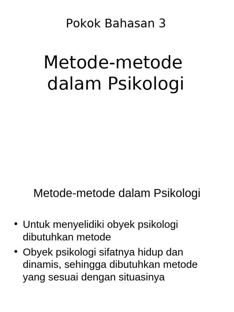 3 Metode Psi | PDF