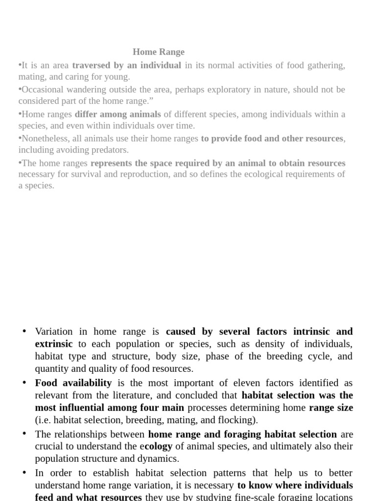 Home Range | PDF
