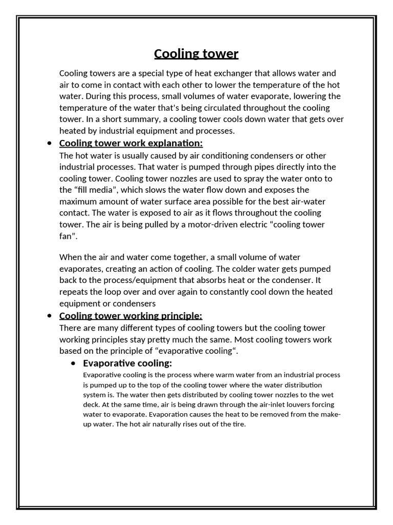 Cooling Tower | PDF