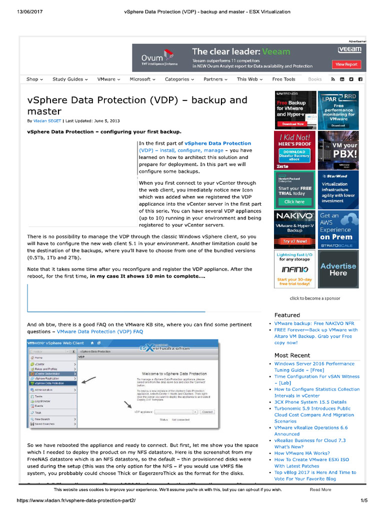 2 - Vsphere Data Protection (VDP) - Backup and Master - ESX ...