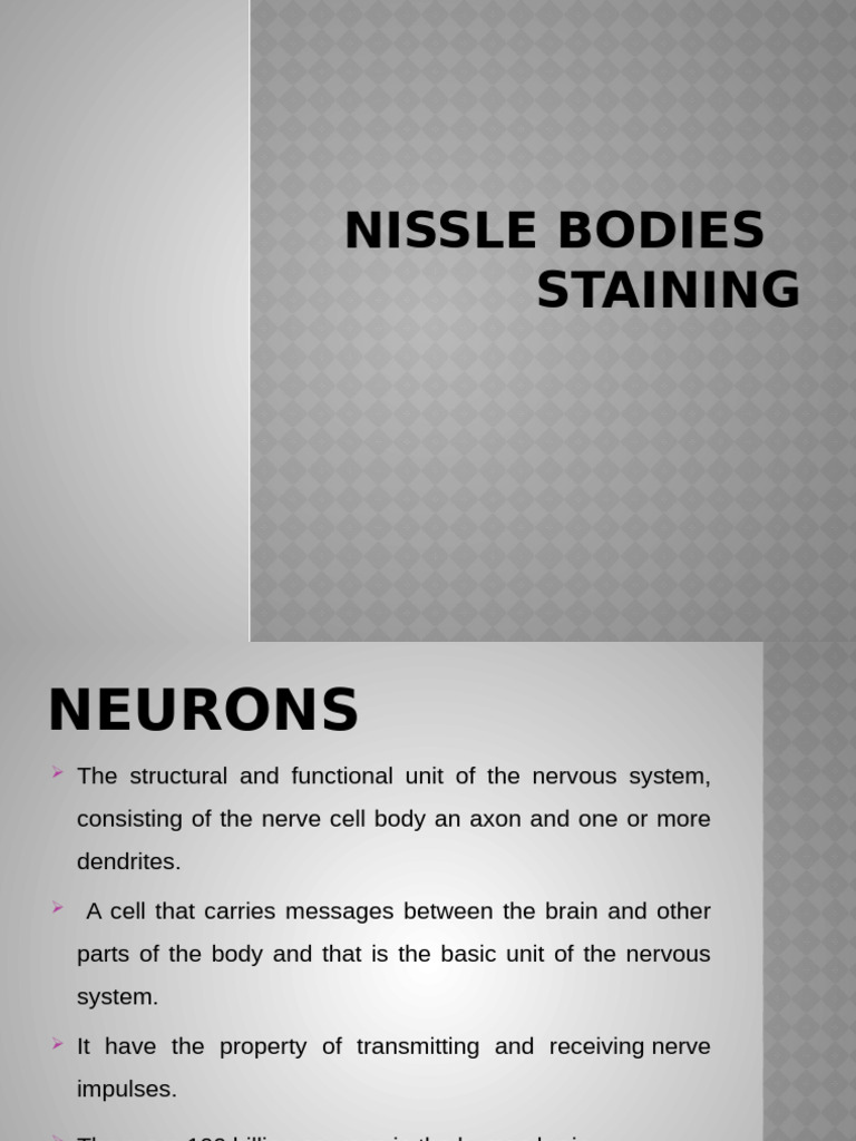 Nissle Bodies Staining | PDF