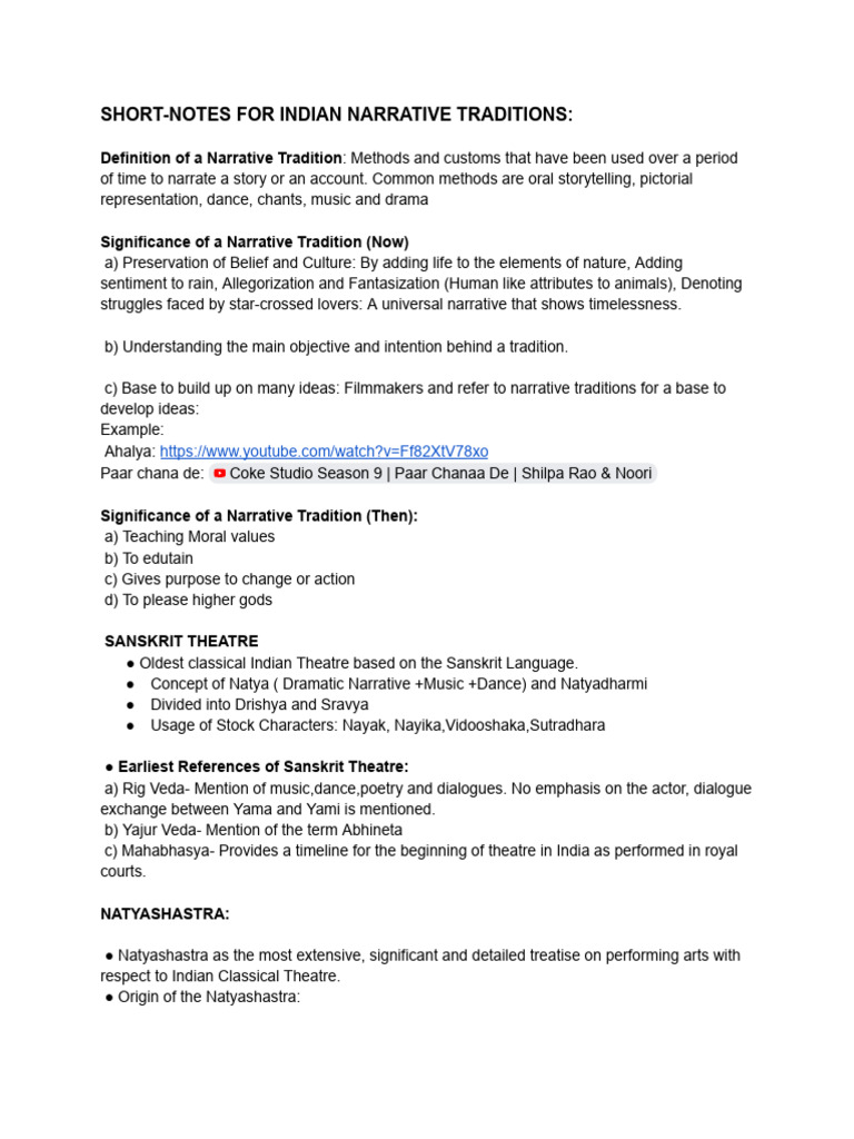 Key Notes For The course-1700161707-67747510NOTES FOR INDIAN NARRATIVE ...